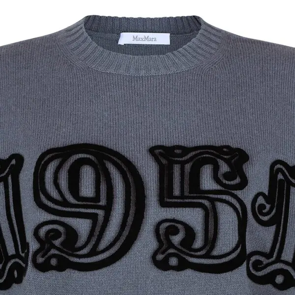 Max Mara Fido Crewneck Long-sleeved Jumper - Light Blue