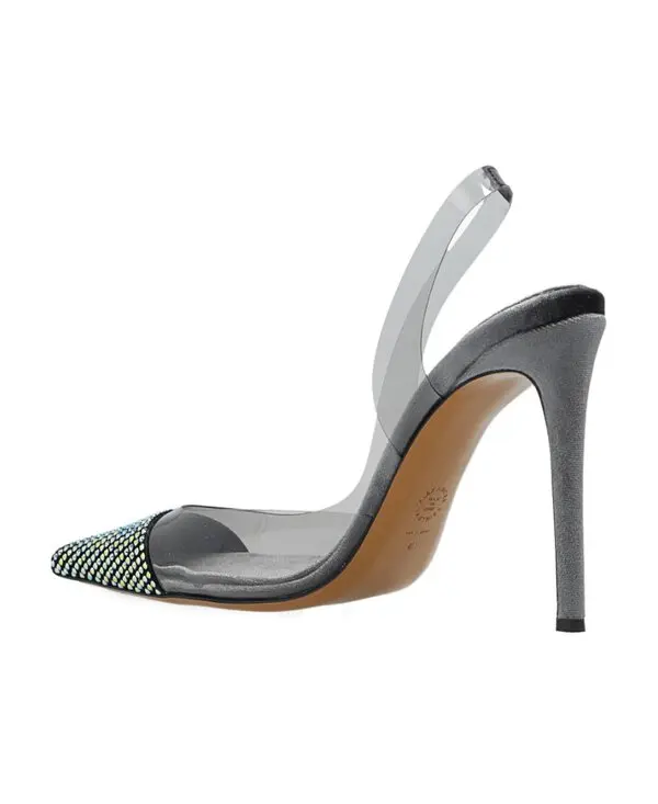 Alexandre Vauthier Amber Embellished Slingback Pumps - Gray