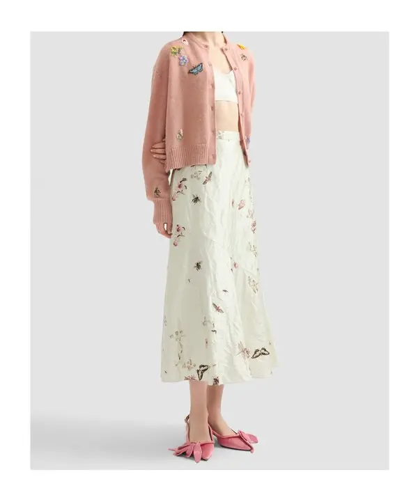 Erdem Printed A-line Skirt