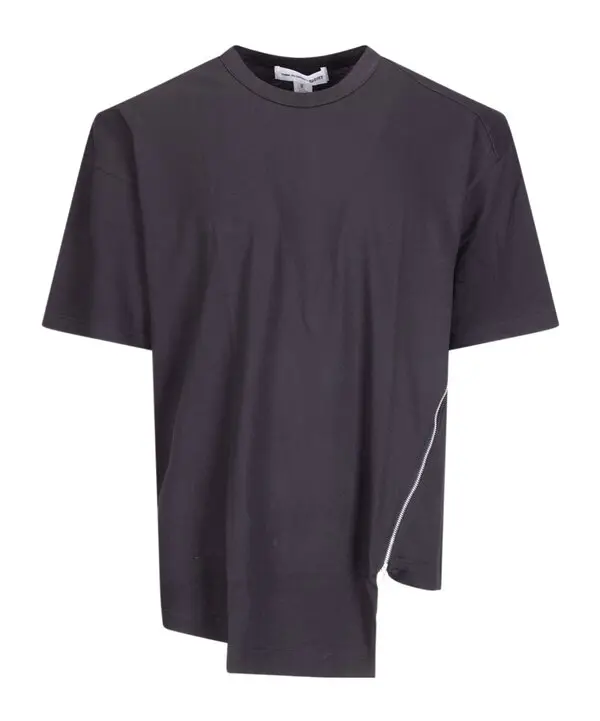 Comme Des Garçons Zip Detailed T-shirt - Black