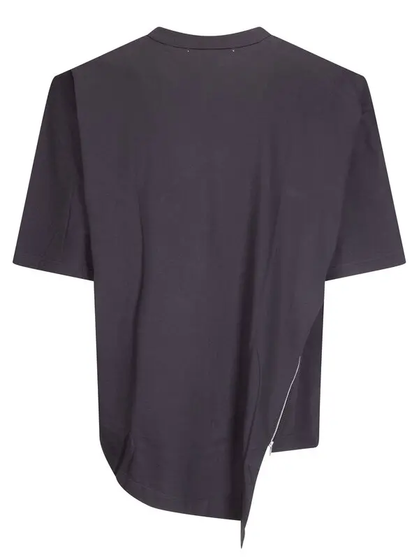 Comme Des Garçons Zip Detailed T-shirt - Black