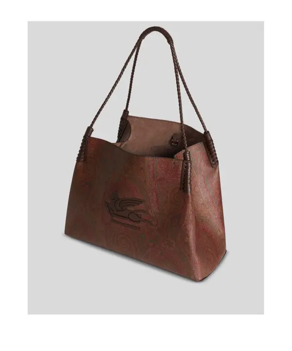 Etro Medium Paisley Libra Tote Bag - Brown