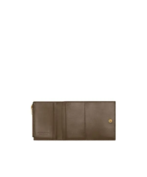 Bottega Veneta Small Cassette Tri-fold Zip Wallet