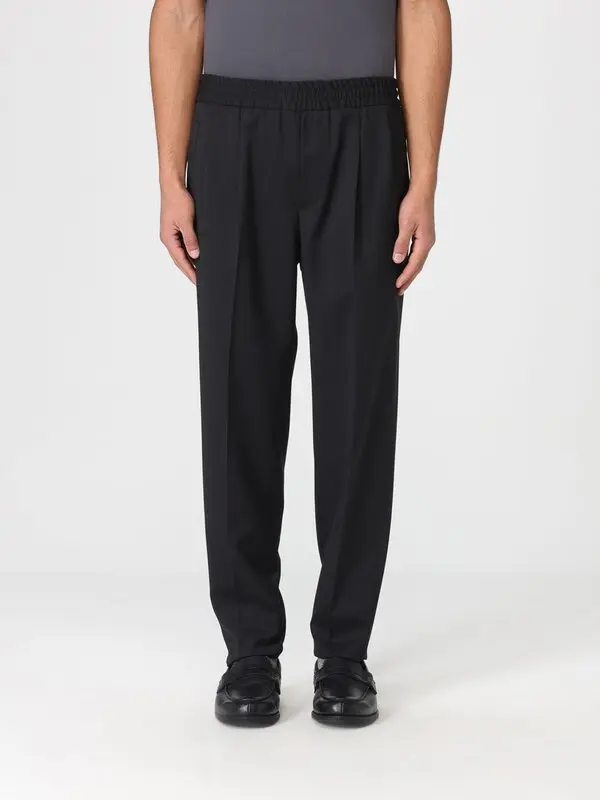 Zegna Wool Blend Joggers With Elasticated Waistband - Black