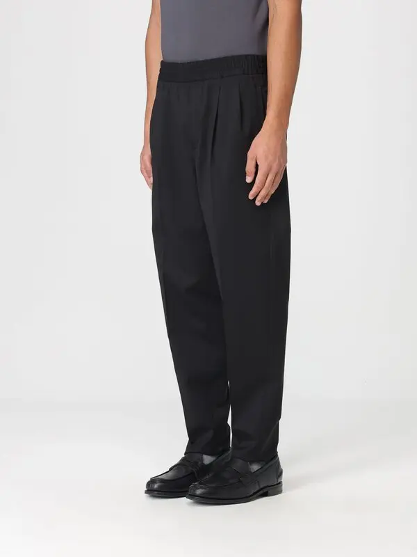 Zegna Wool Blend Joggers With Elasticated Waistband - Black
