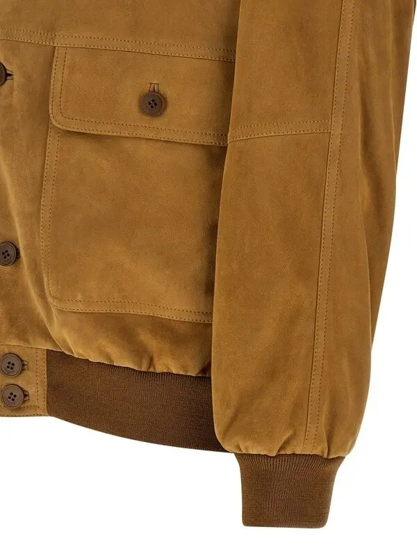 Saint Laurent Suede Bomber Jacket