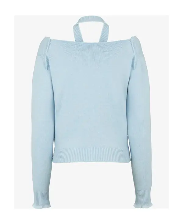 Fendi Off-the-shoulder Long-sleeved Pullover