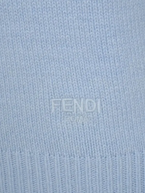 Fendi Off-the-shoulder Long-sleeved Pullover
