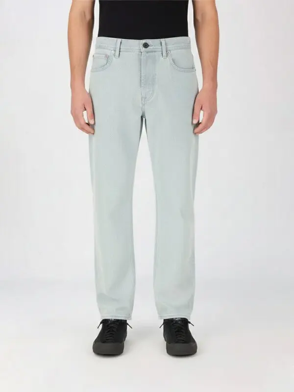 Stone Island Logo Patch Straight Leg Jeans - Indigo Denim