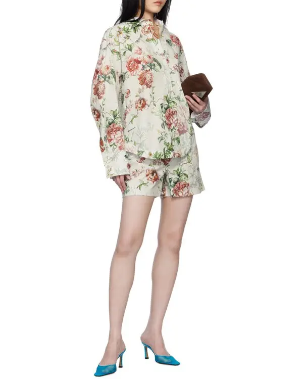 Attico Printed Silk Shorts
