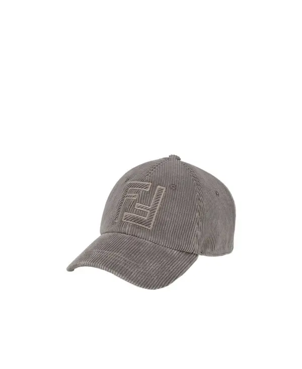 Fendi Corduroy Baseball Cap - Gray