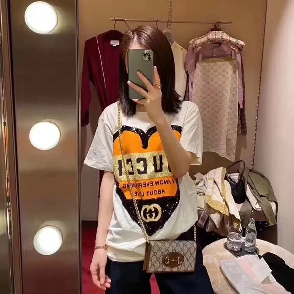 Gucci Heart Sequin T-shirt