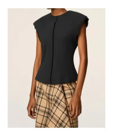 AMI Paris Sleeveless Top With Raw Edge Trimming