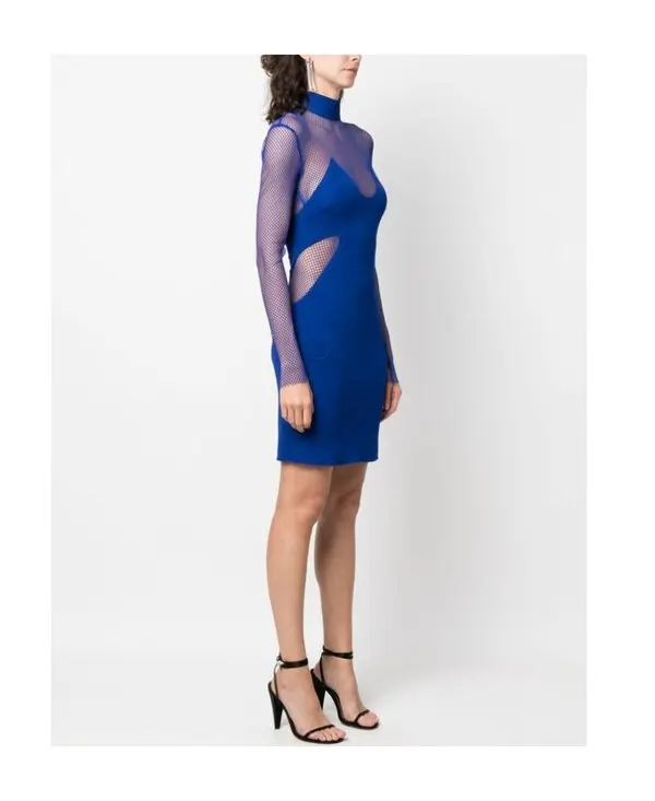 TOM FORD High Neck Mesh Mini Dress