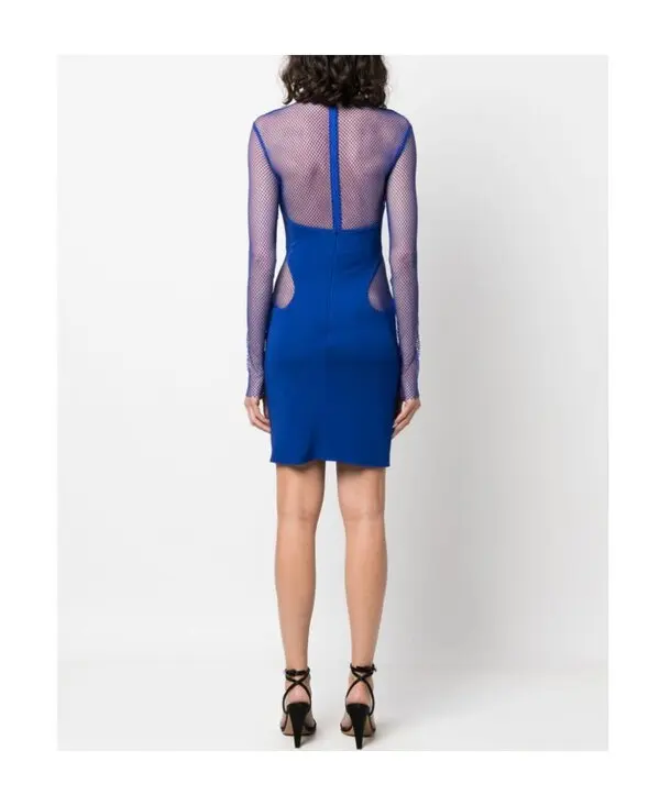 TOM FORD High Neck Mesh Mini Dress