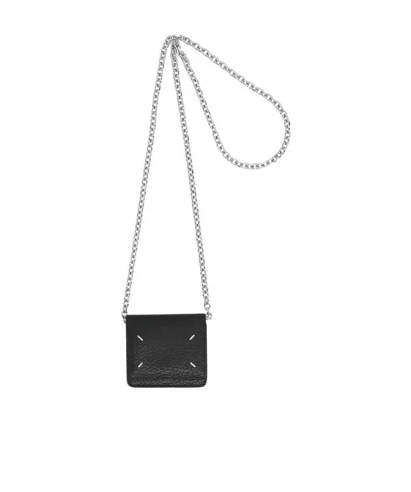 MAISON MARGIELA Foldover Top Chain-linked Wallet - Black