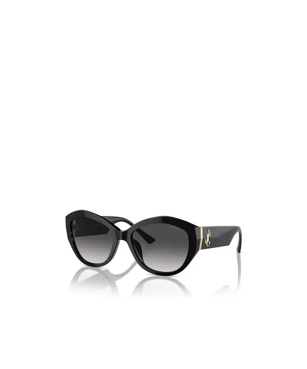 JIMMY CHOO Geometric Frame Sunglasses - Black