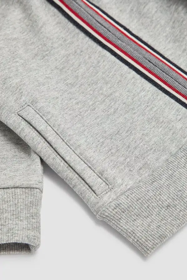 Moncler Tracksuit With Logo Patch And Striped Trim