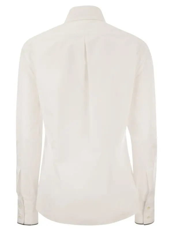 Brunello Cucinelli Long Sleeve Shirt With Moniline Trim