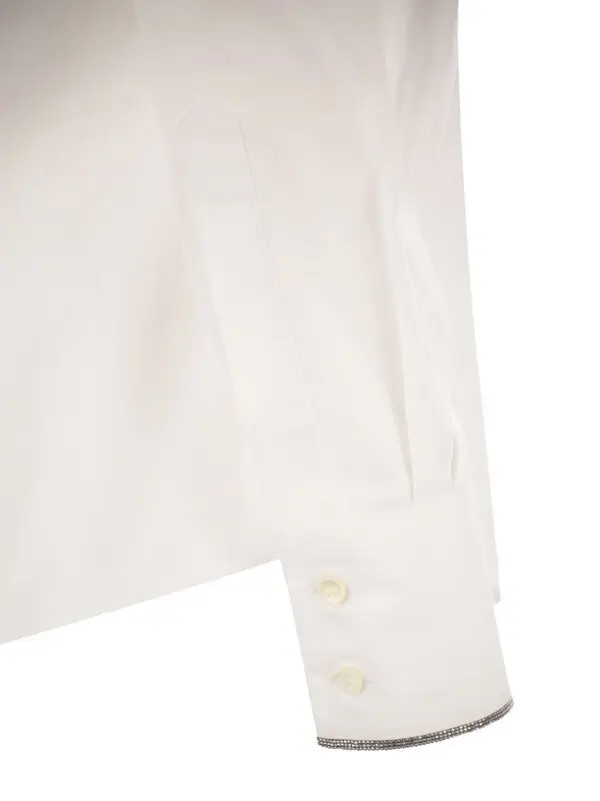 Brunello Cucinelli Long Sleeve Shirt With Moniline Trim