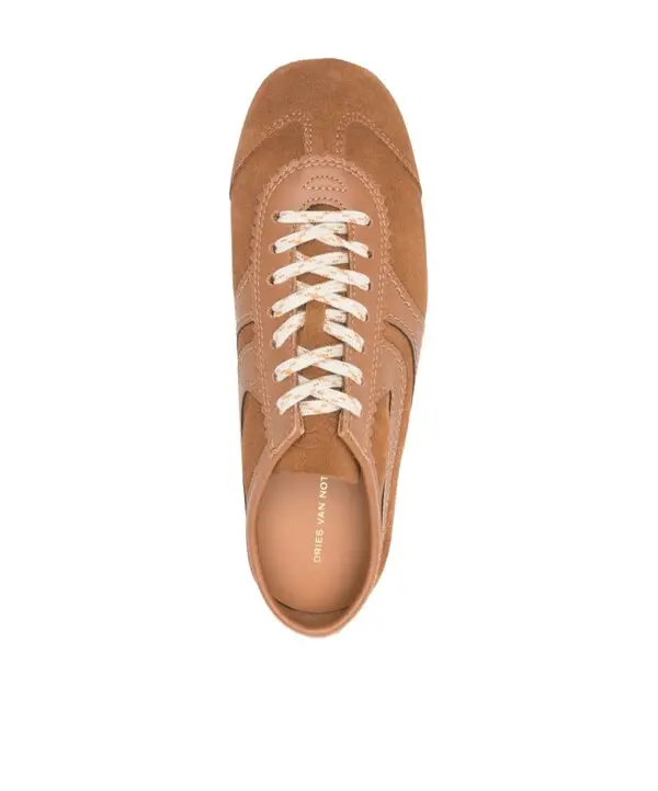 Dries Van Noten Lace-up Round Toe Sneakers - Brown