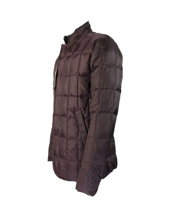 Emporio Armani Quilted Down Jacket With Stand Collar - Black