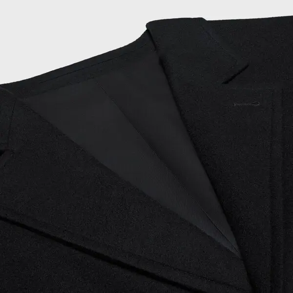 Celine Tailored Jacket In Cashmere Flannel - Black