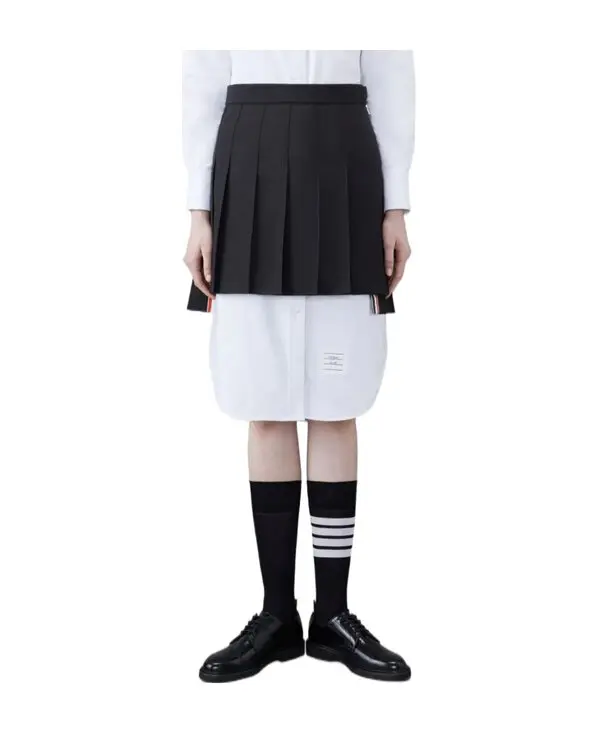 Thom Browne Pleated Mini Skirt - Black
