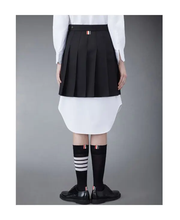 Thom Browne Pleated Mini Skirt - Black