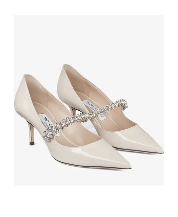 JIMMY CHOO Bing 65 Pumps With Crystal Straps - Nude