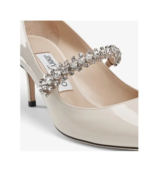 JIMMY CHOO Bing 65 Pumps With Crystal Straps - Nude