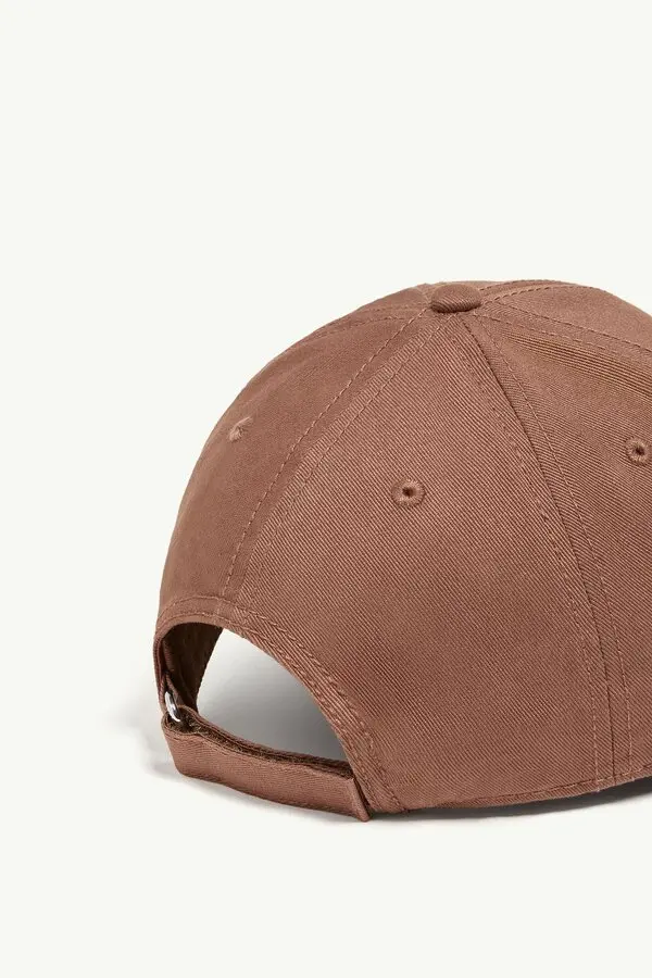 Moncler Gabardine Baseball Cap With Logo Patch - Brown