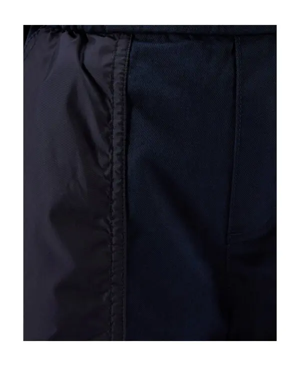 Moncler Two-tone Stretch-cotton Shorts With Belted Waist