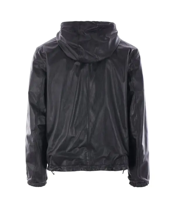 Dolce & Gabbana Logo Plaque Hooded Bomber Jacket