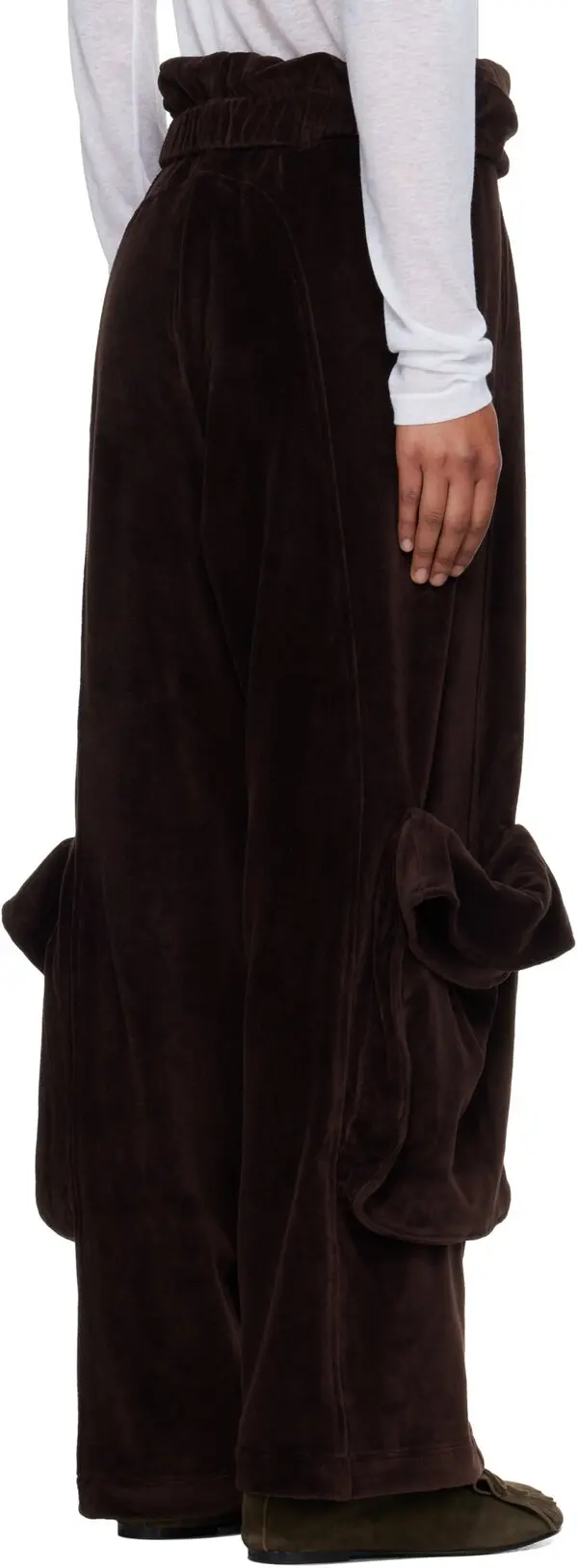 OPEN YY Rolled-waist Velvet Overalls