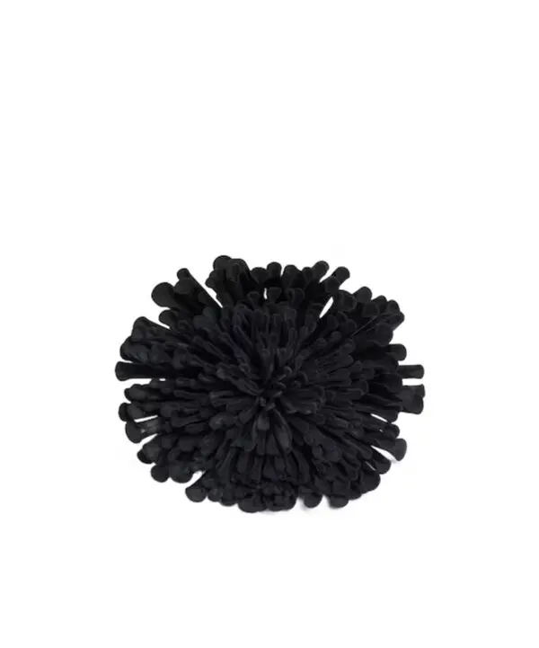 Alaïa Floral Leather Chocker Necklace - Black