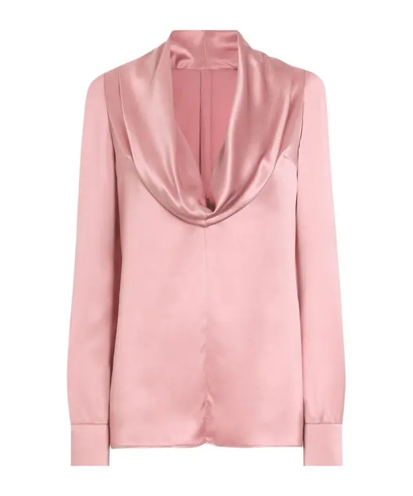 Dolce & Gabbana Cowl Neck Long Sleeve Blouse