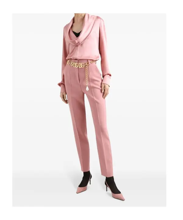 Dolce & Gabbana Cowl Neck Long Sleeve Blouse