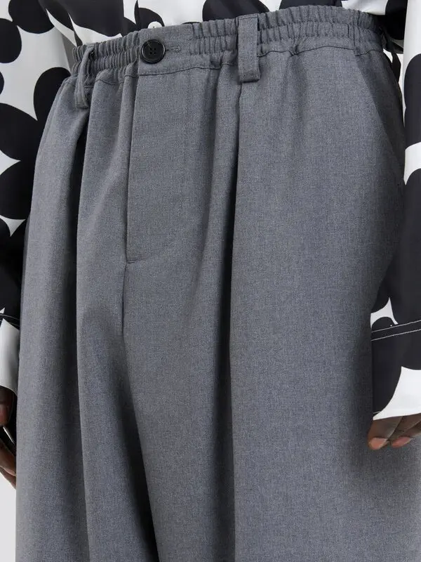 Marni Straight-leg Cropped Trousers - Grey