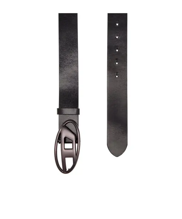 DIESEL® Oval-d Buckle Belt - Black