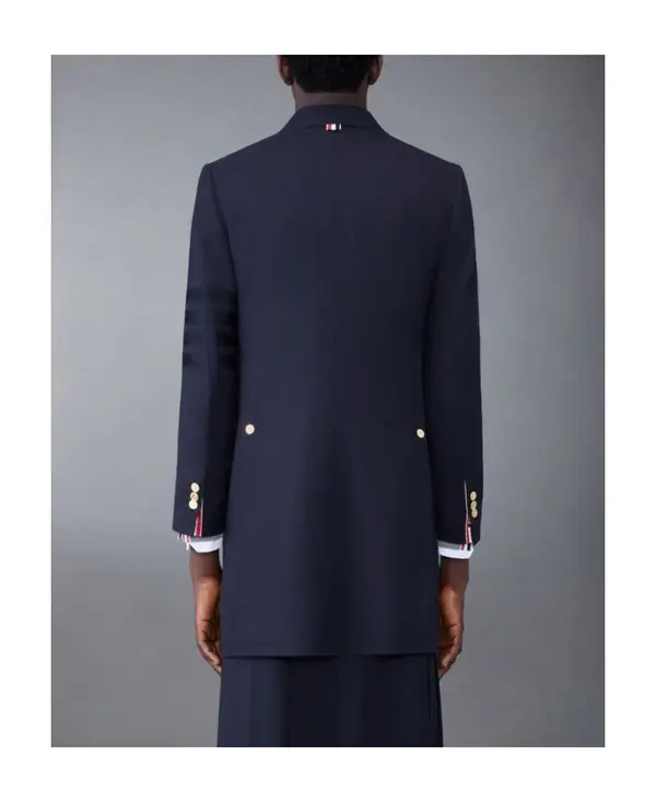 Thom Browne Single-breasted Stripe Detail Coat