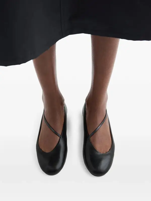JIL SANDER Ballerinas With Adjustable Strap - Black
