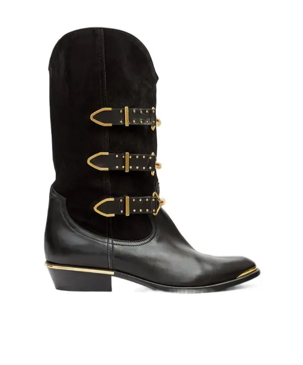 Isabel Marant Étoile Mexia Buckled Boots - Black