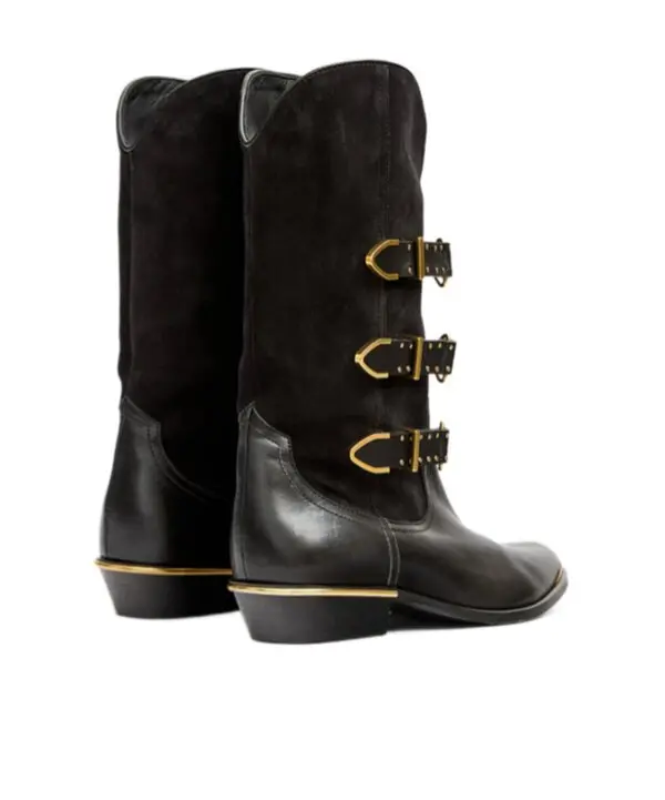 Isabel Marant Étoile Mexia Buckled Boots - Black