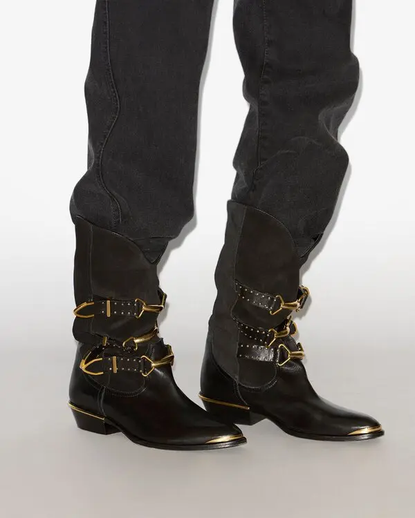Isabel Marant Étoile Mexia Buckled Boots - Black