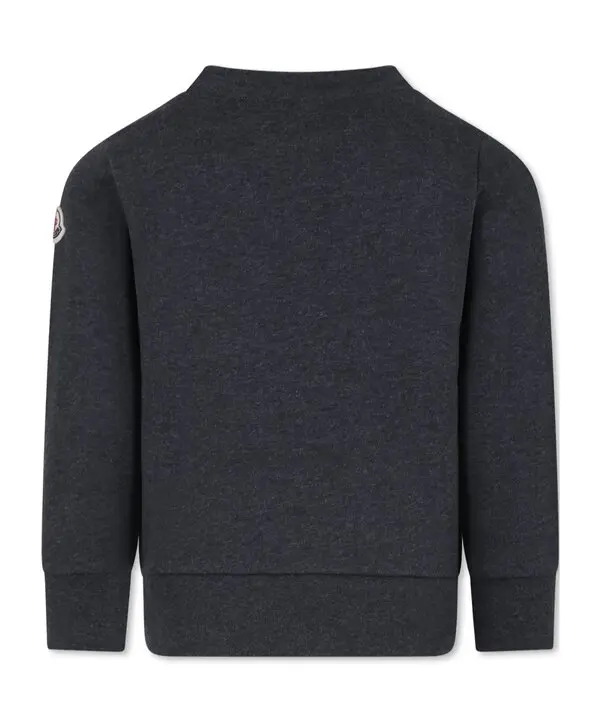 Moncler Logo Printed Crewneck Fleece Sweatshirt