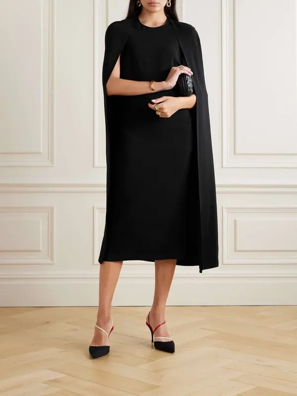 Stella McCartney Cape Effect Midi Dress
