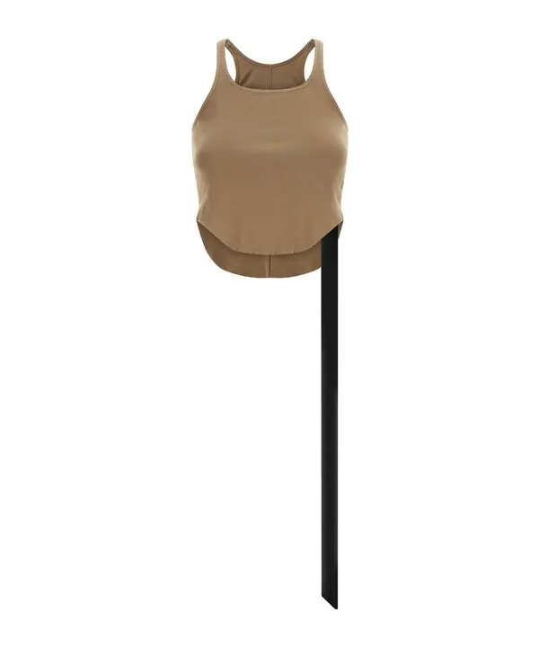 Rick Owens Ribbed Cropped Tank Top