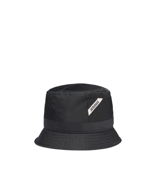 Jacquemus Logo Detailed Bucket Hat - Black