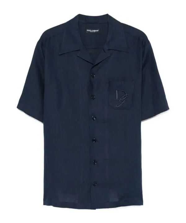 Dolce & Gabbana Dolce Gabbana Logo Embroidered Short Sleeved Shirt